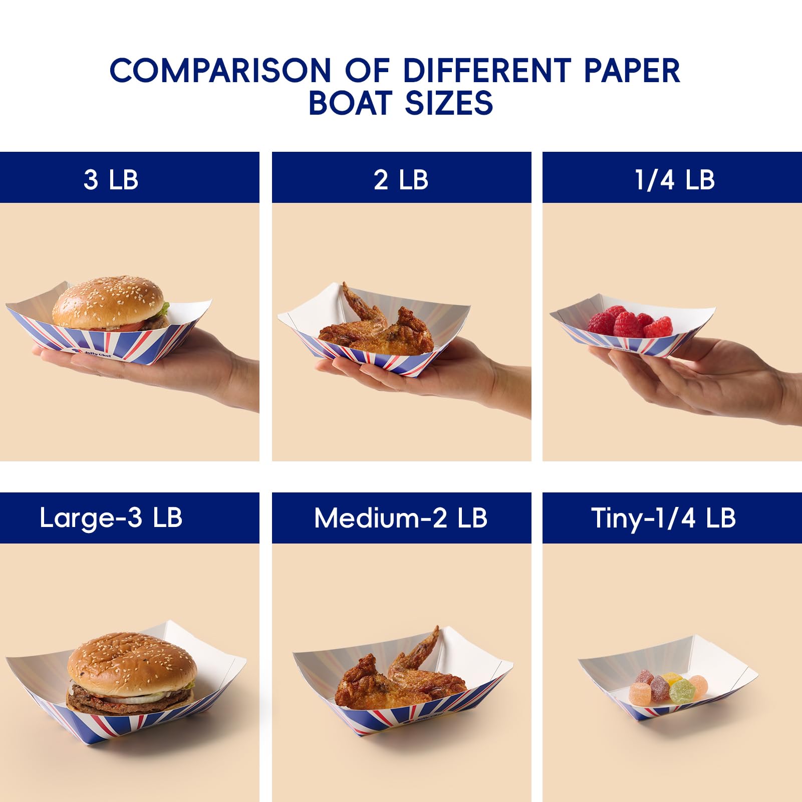 Snapklik.com : 250 Pack 1/4 Lb Paper Food Trays, Mini Disposable Food ...