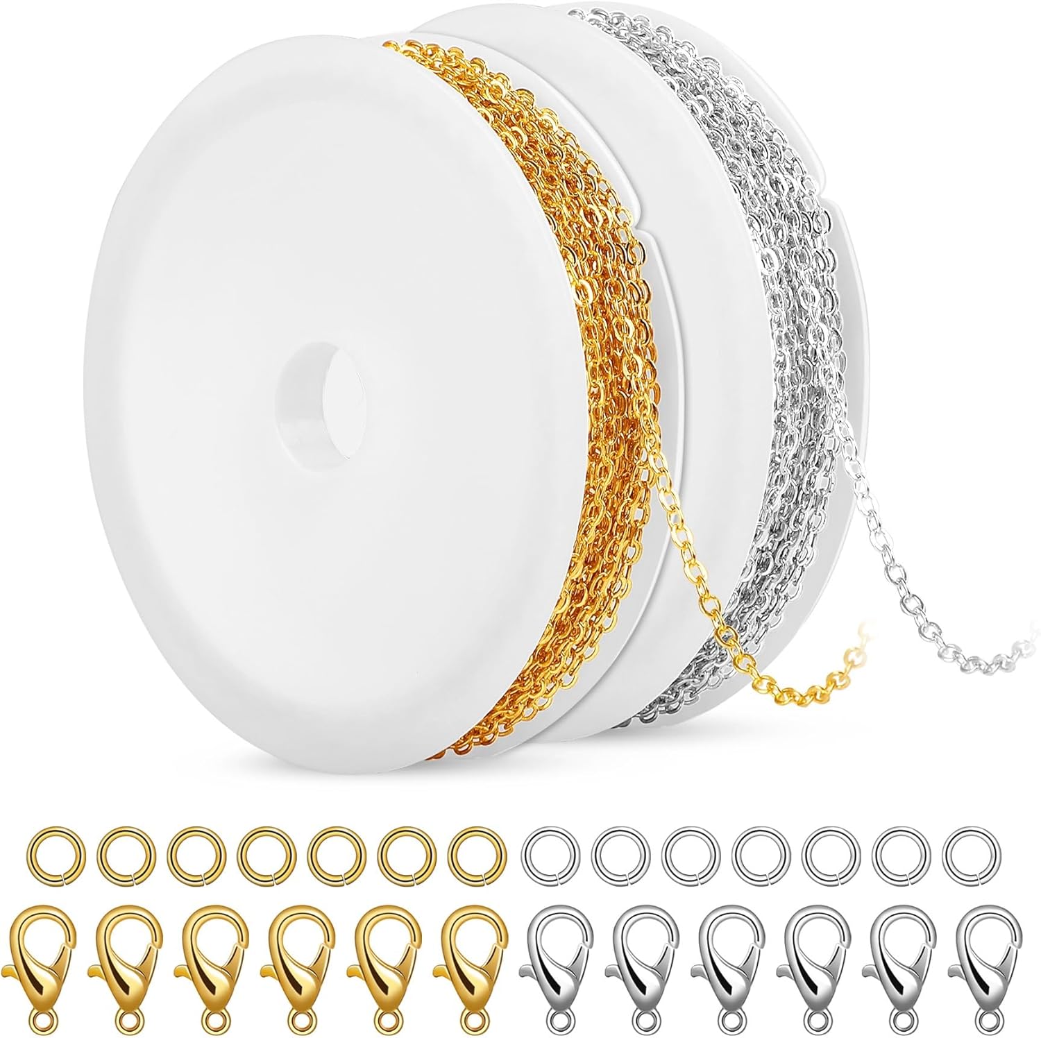 Amazon.com: SANNIX 20 Feet Necklace Chains 3mm Jewelry Making Chains ...