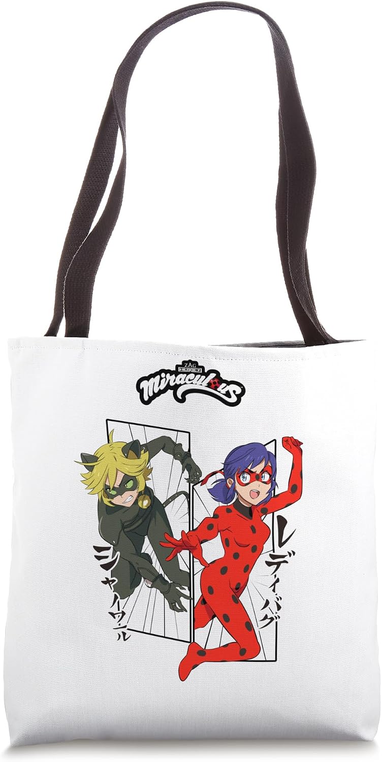 Amazon.com: Miraculous Ladybug Cat Noir Manga 2 Tote Bag : Clothing ...