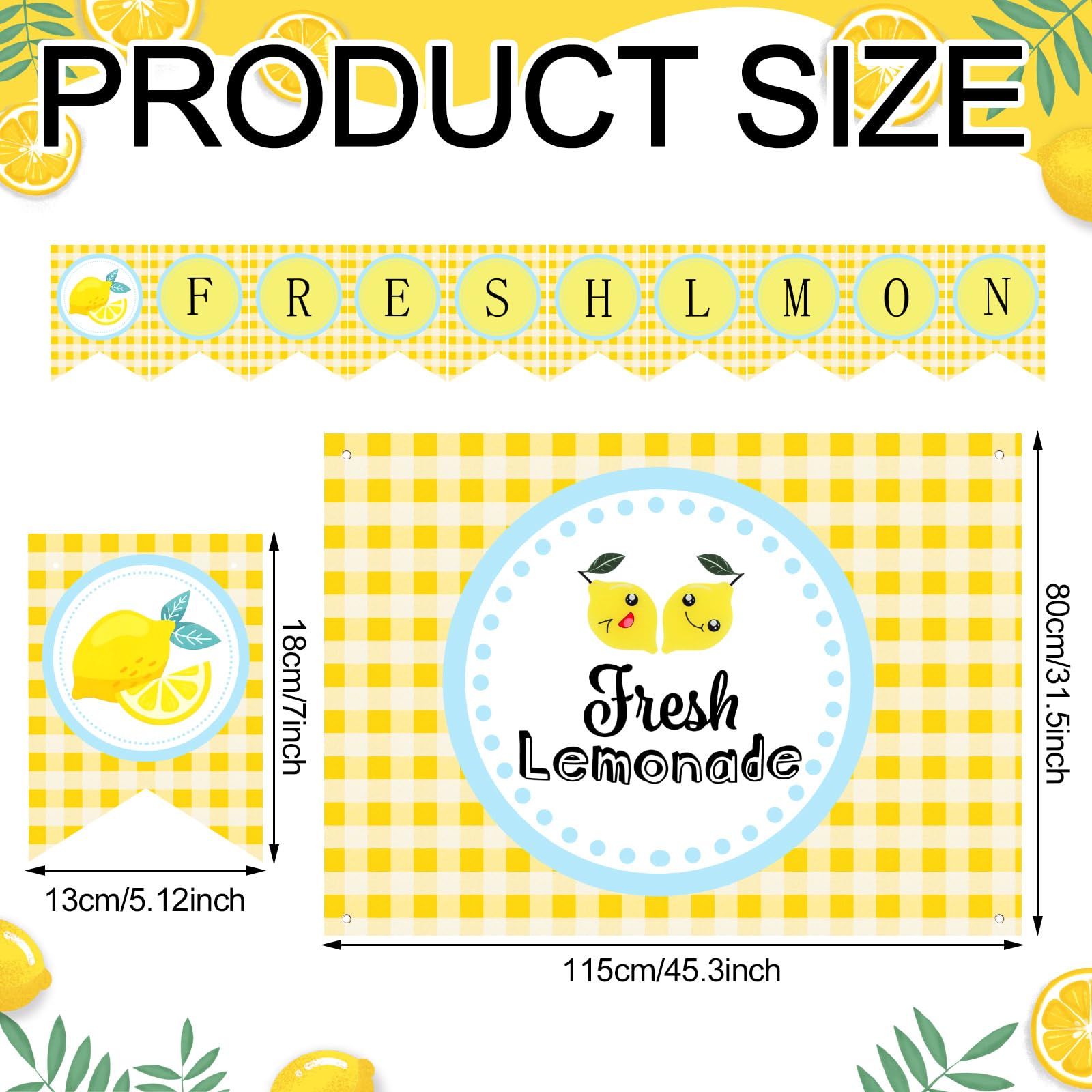 Snapklik.com : RoundFunny 43 Pcs Lemonade Stand Supplies 45 X 31 Inch ...