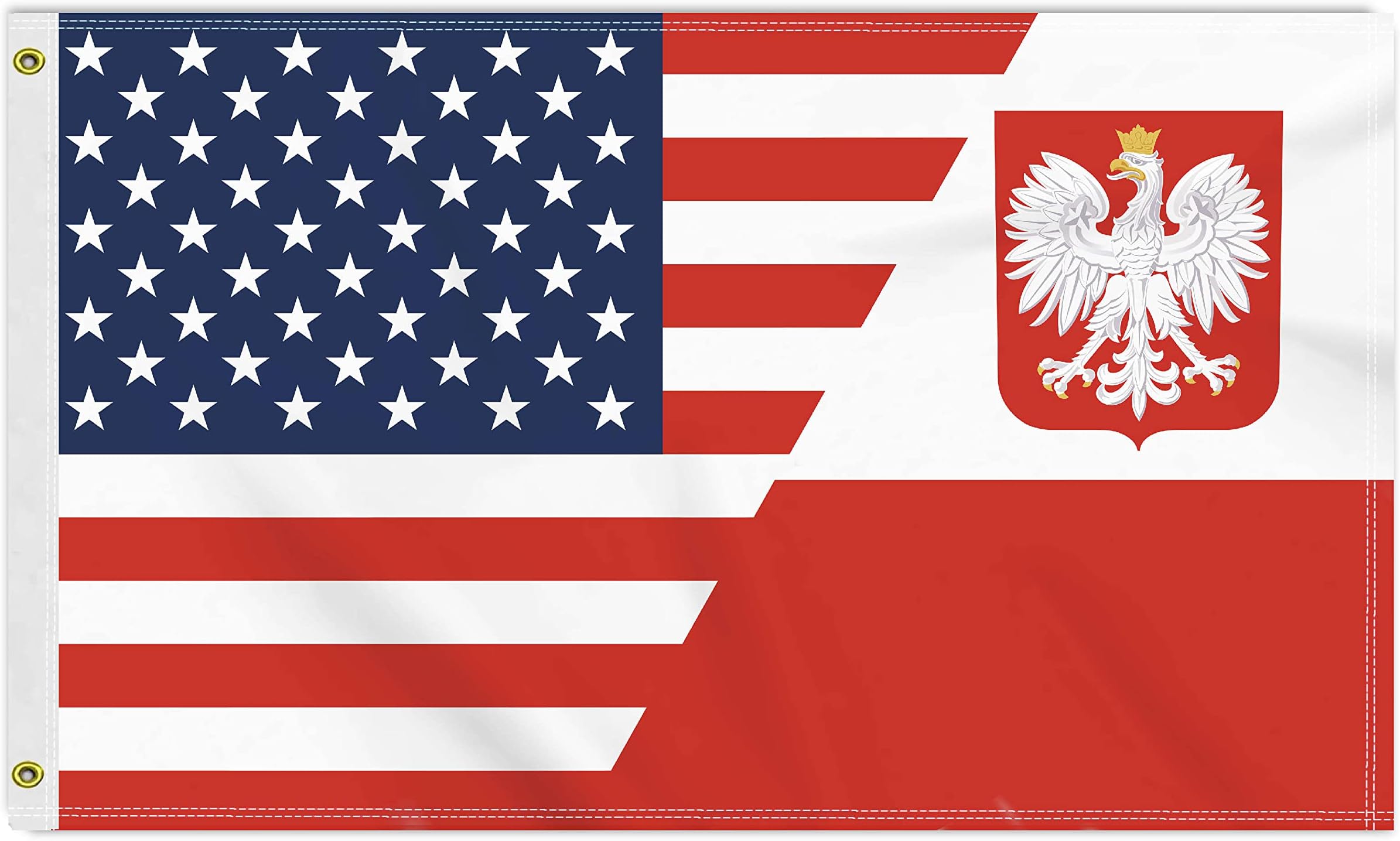 Amazon.com : Niqqzit Polish Flag Poland Polska Garden Flag Yard House ...