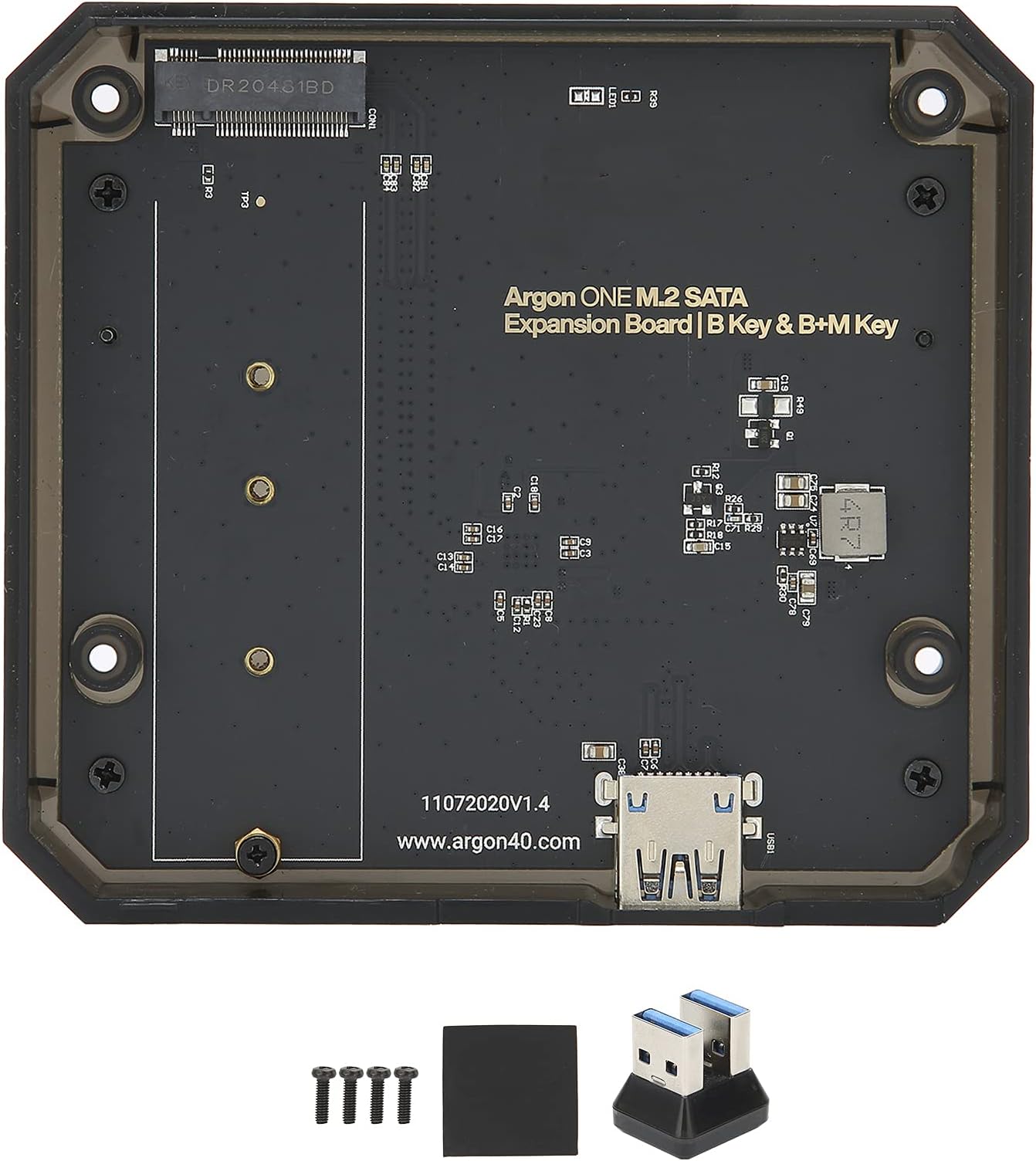 Geekworm for Raspberry Pi 4, X862 V2.0 M.2 Key-B SATA SSD Storage ...