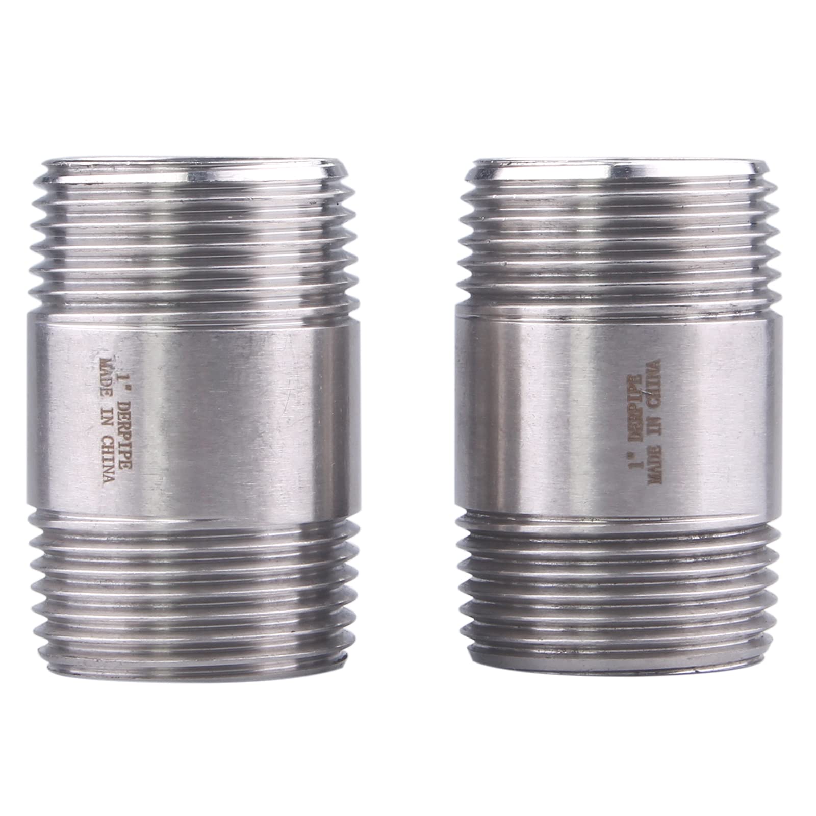 Amazon.com: DERPIPE 1" X 1" SUS304 Nipple Pipe Fitting - Stainless ...