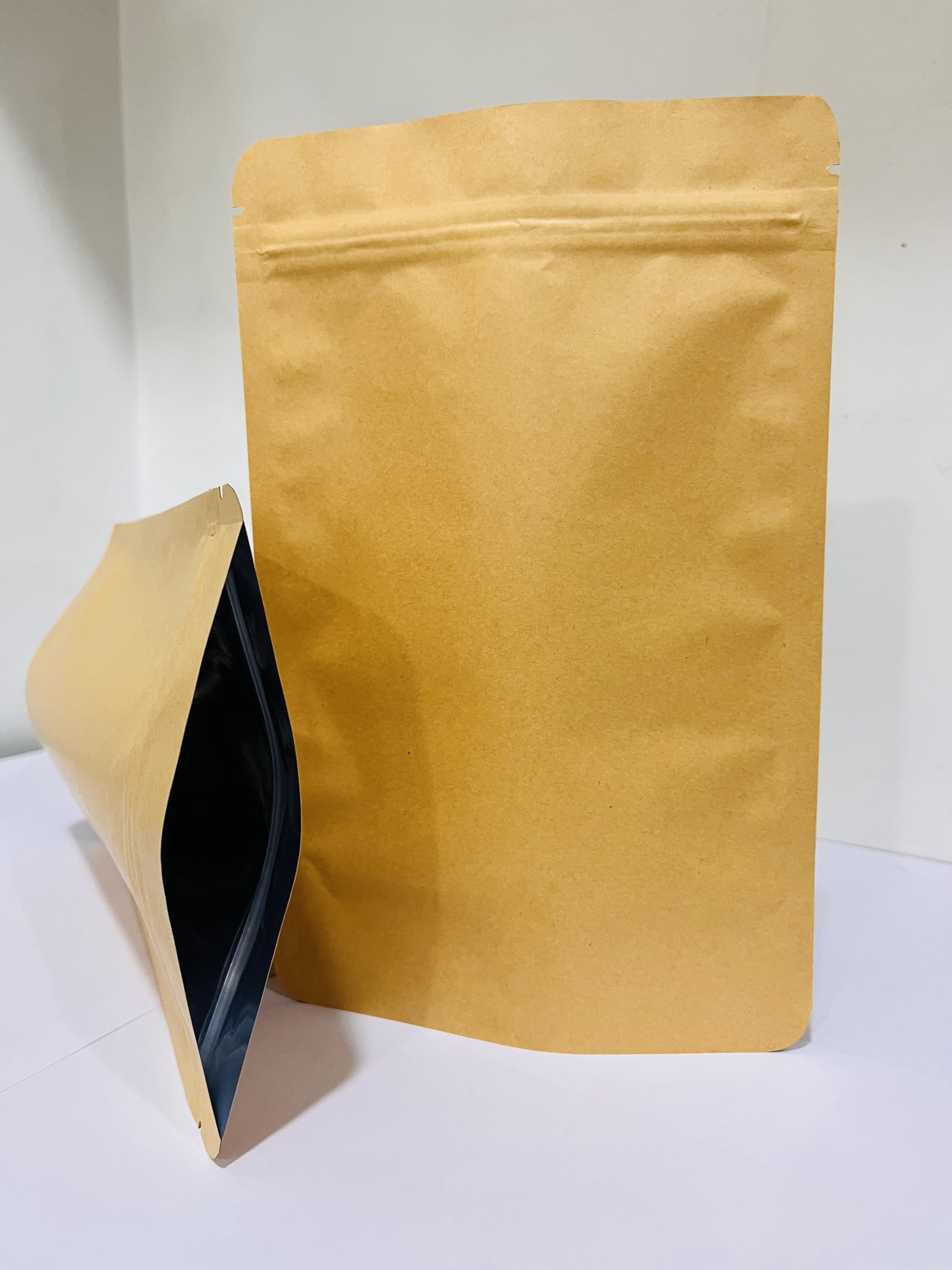 Pouch Brown Craft Stand Up Zip Lock Pouch without Window Kraft Paper ...