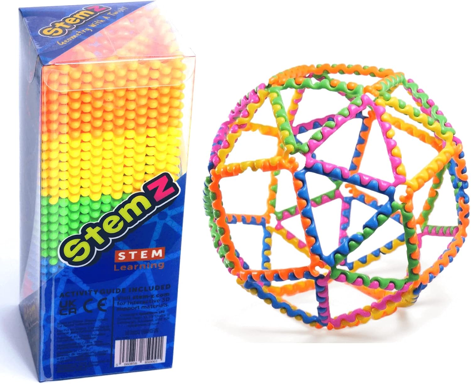 StemZ Flexible 3D Construction Toy. 70 Multicoloured Pieces. Activity ...