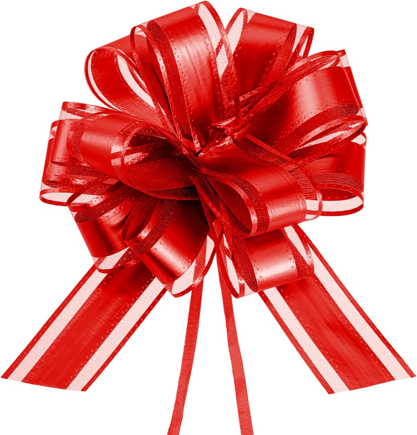 8 Inches Large Pull Bows, 10Pcs Red Big Bow Gift Wrapping Ribbon, Matte ...