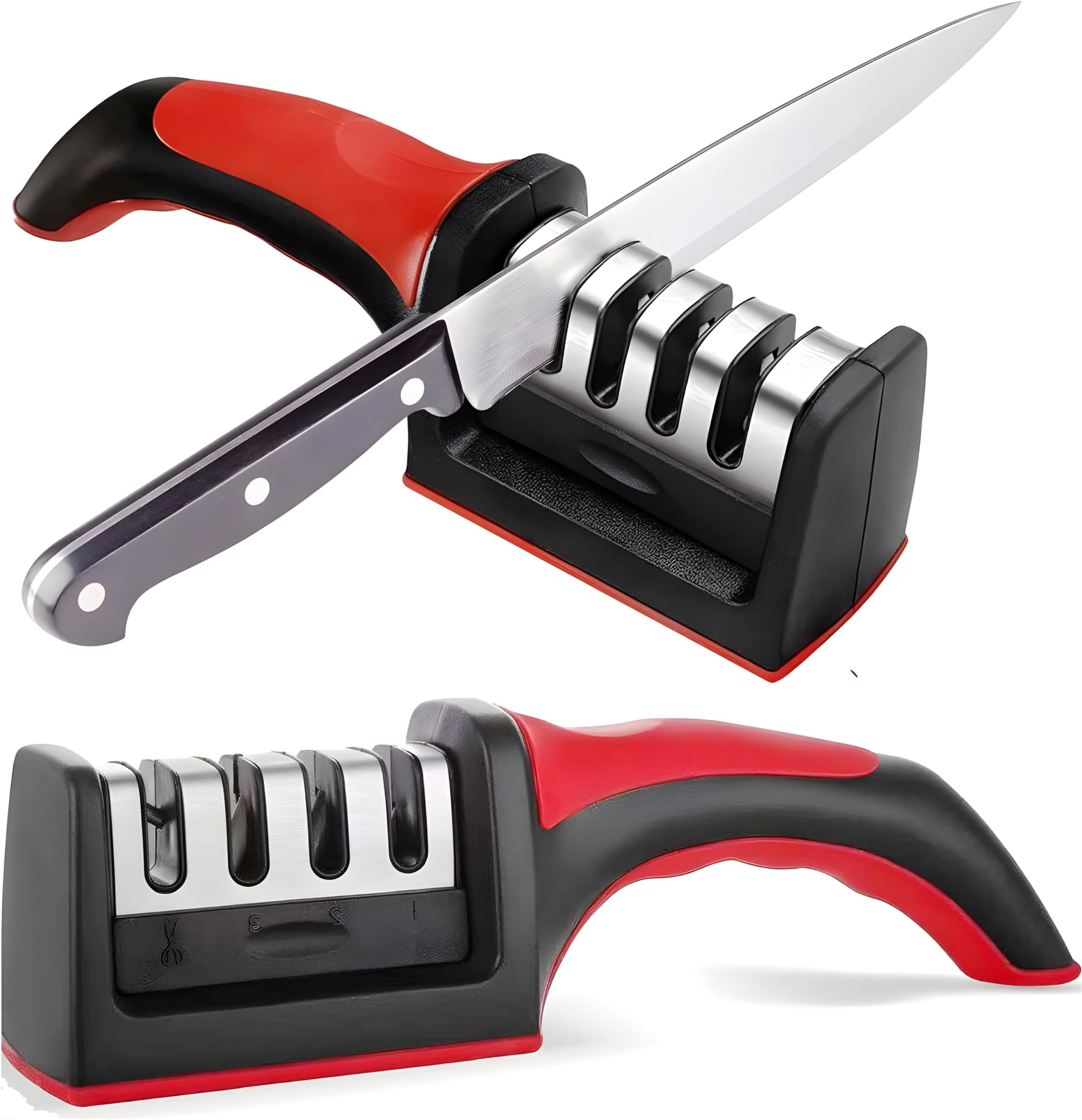 Amazon.com: Kitchen Knife Sharpener, Heavy Duty 4 Stage Pocket Knife ...