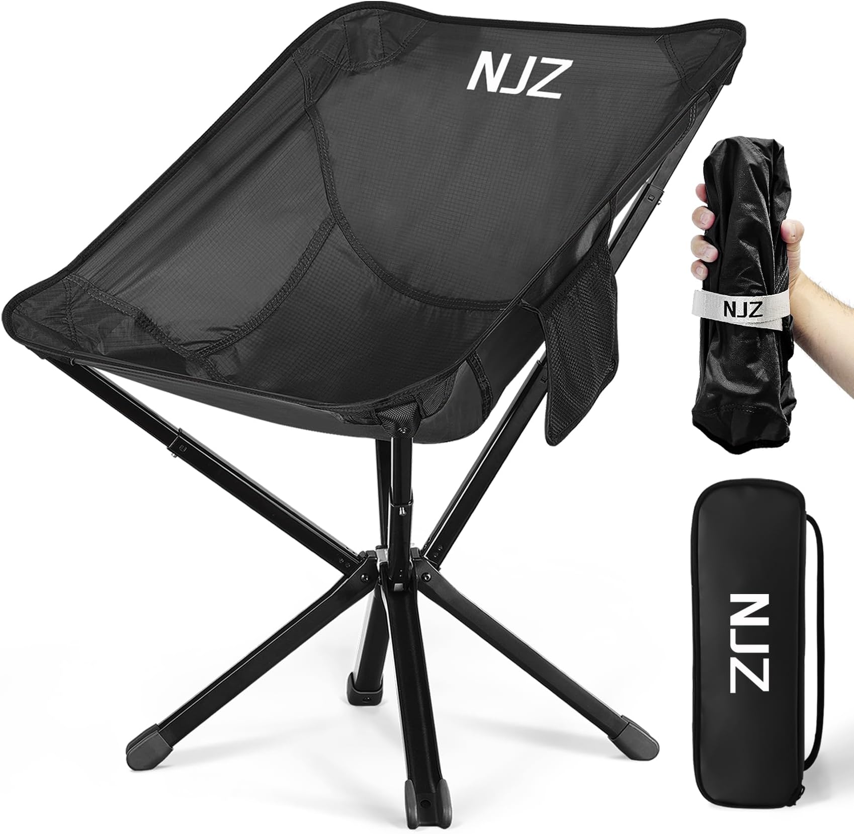 Amazon.com: NJZ Lightweight Camping Chair, Portable Chair with Carrying ...