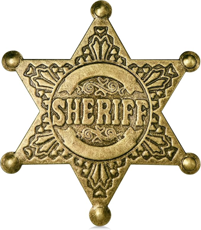 iMagitek Western Sheriff Badge - Old West Prop Star Officer Vest Badge ...