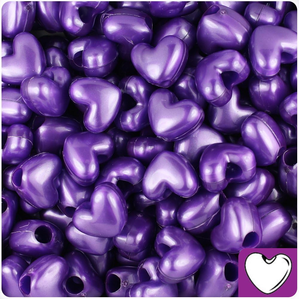Amazon.com: BeadTin Dark Purple Pearl 25mm Bat Pony Beads (24pcs ...
