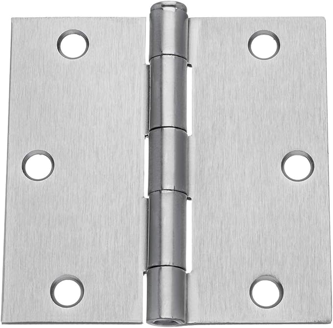Dynasty Hardware 3-1/2" Door Hinges Square Corner, Satin Nickel, 8-Pack ...