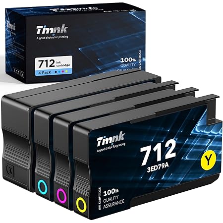 Amazon.com: 【4-Pack Larger Capacity】 712 Compatible Ink Cartridges Replacement for HP 712 XL Ink ...