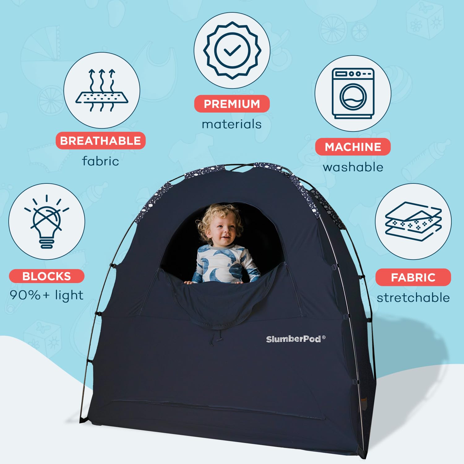 Snapklik.com : SlumberPod The Official Blackout Sleep Tent For Pack And ...