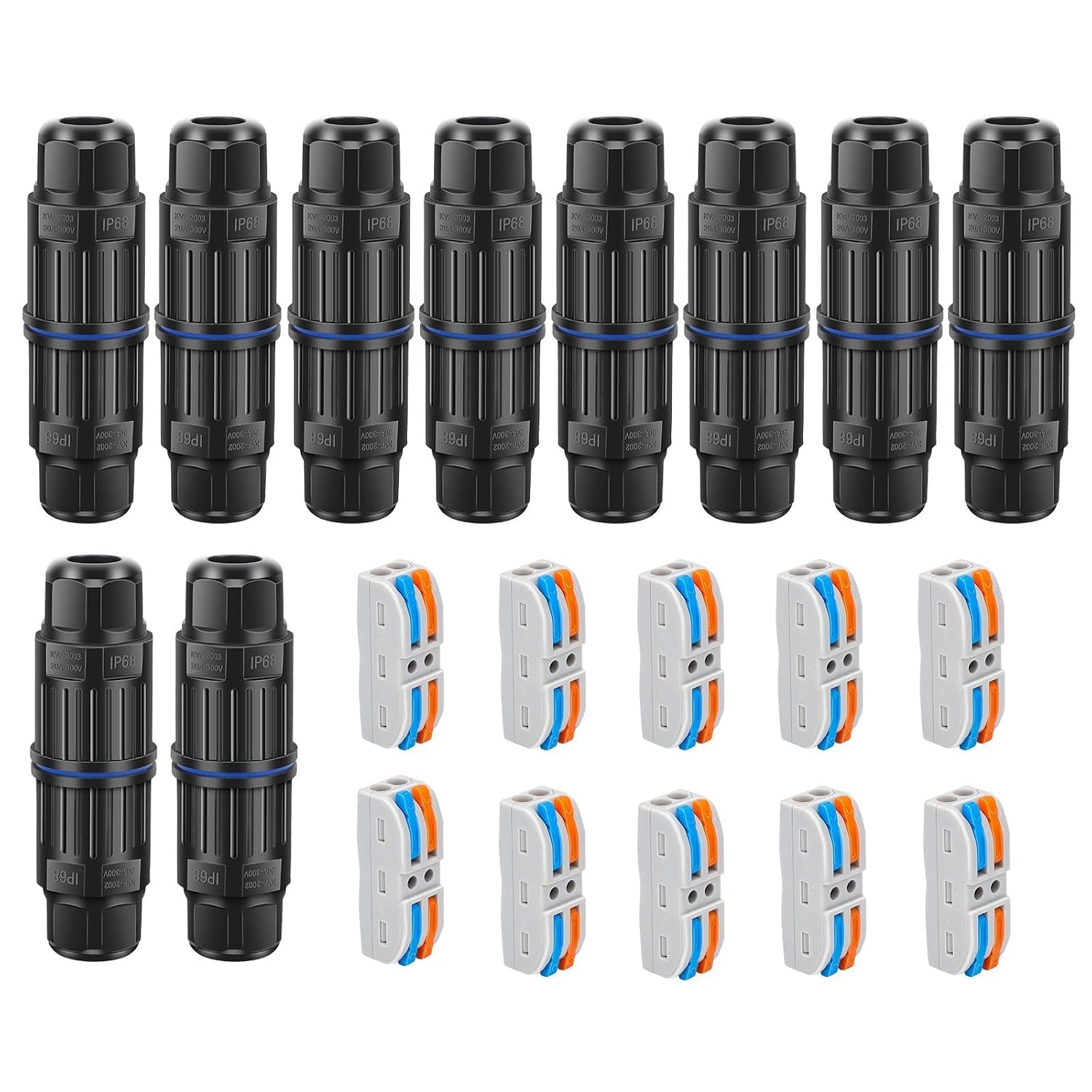 Linkstyle 10PCS Waterproof IP68 Junction Box, Outdoor 2 Way Electrical ...