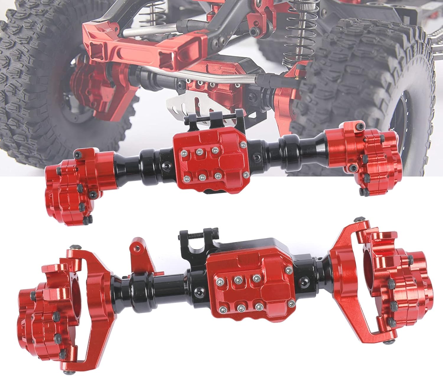Amazon.com: ZXYRC Aluminum Alloy Front & Rear Axle Housing Set for 1/10 ...