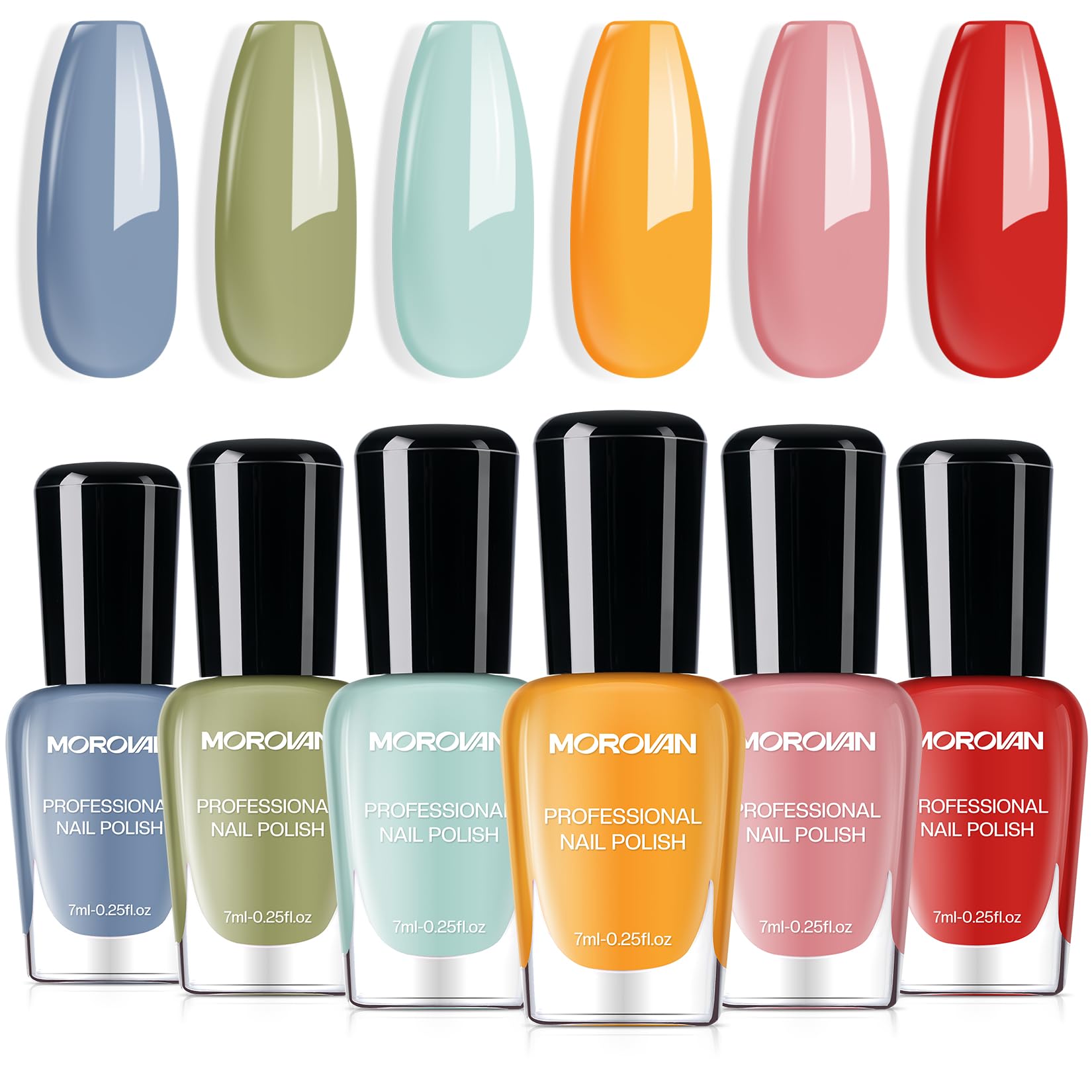 Amazon.com : Morovan Nail Polish Set Fingernail: Quick Dry Nail Polish ...