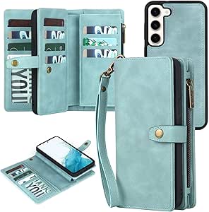 Amazon.com: TwoHead for Samsung Galaxy S22 Plus /S22+ Wallet Case with Card Holder & Detachable ...