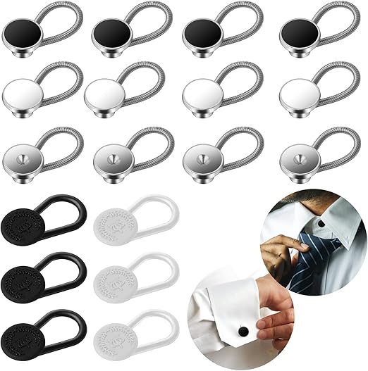 Amazon.com: 18Pcs Elastic Collar Extenders for Mens Shirts, Flexible ...