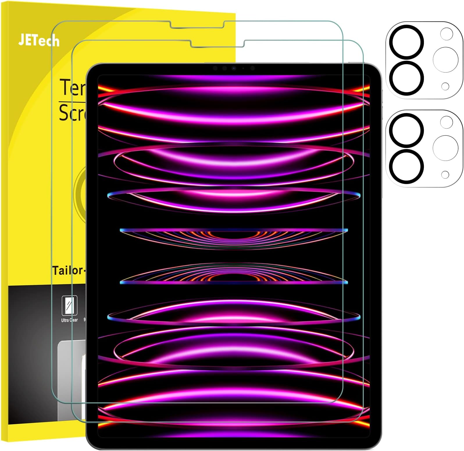 Amazon.com: JETech Screen Protector for iPad Pro 12.9-Inch 2022/2021 ...