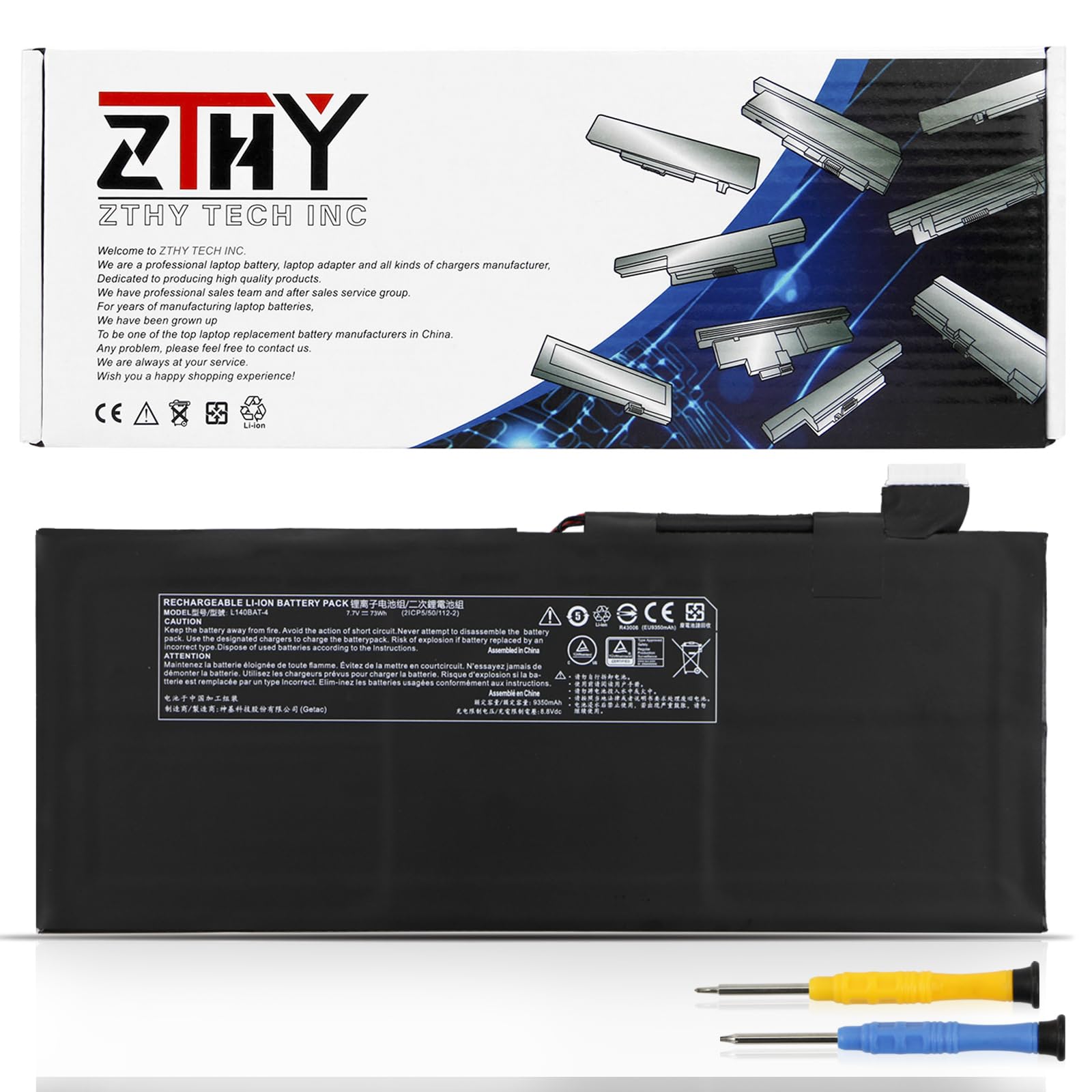 Amazon.com: ZTHY L140BAT-4 Battery Replacement for Clevo L140CU L141CU ...