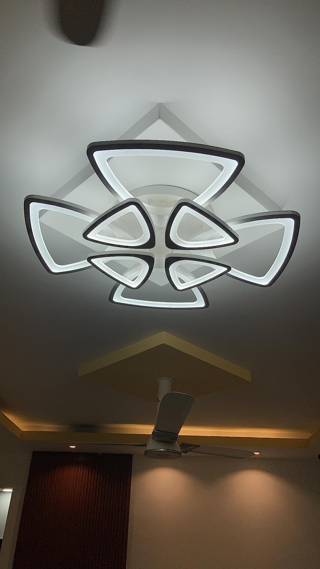 Buy Citra 8 Light Triangle Led Chandelier Light - (Warm White) - Metal ...