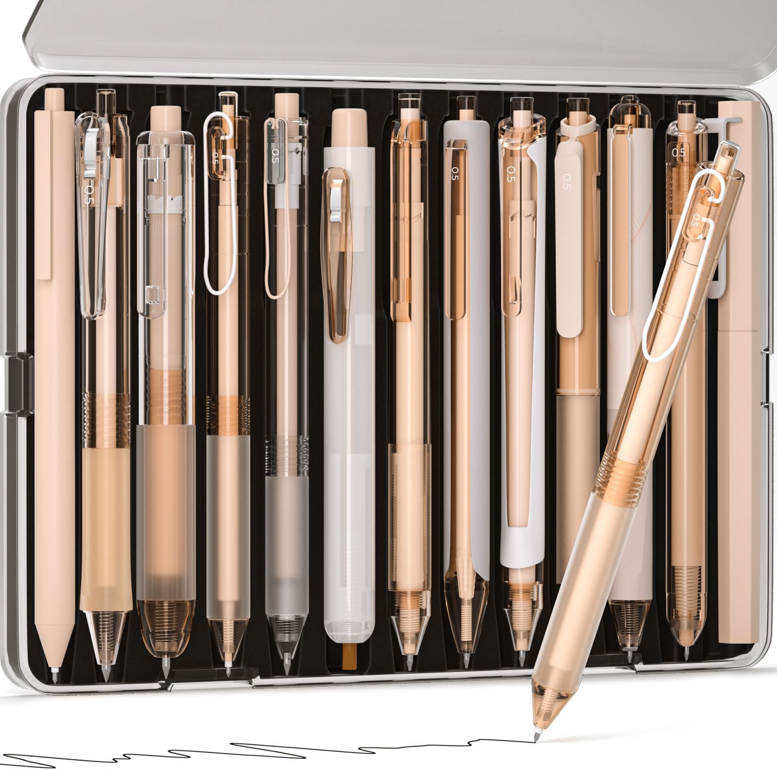 Nicpro 13PCS Pastel Gel Ink Pen Set with Case, Cute 0.5mm Fine Point ...