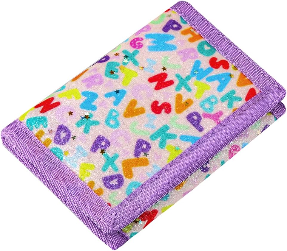 Amazon.com: Kids Wallet for Boys Girls Teens Trifold, Canvas Toddler ...