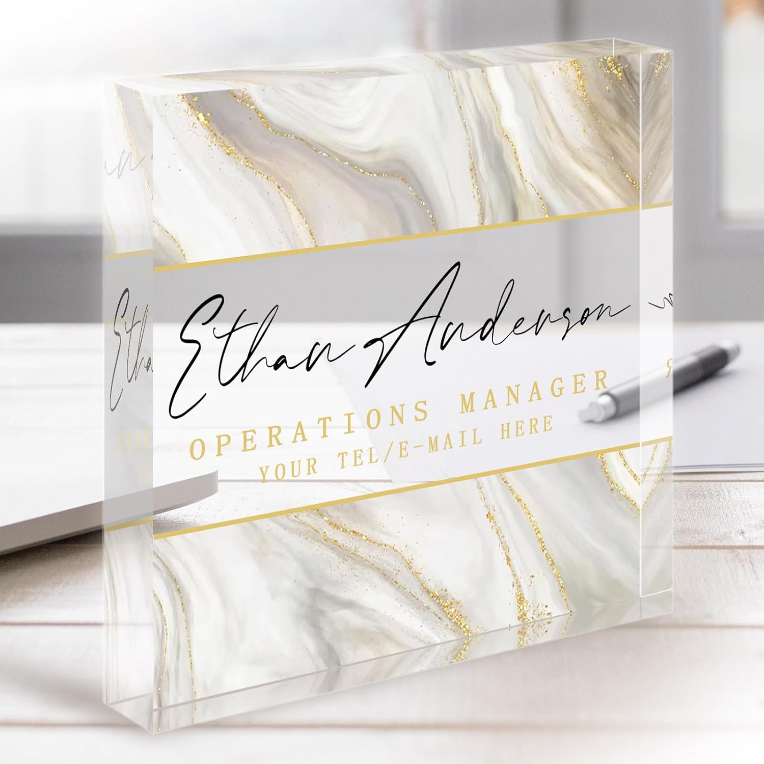 Amazon.com: Custom Professional Office Desk Signs - Personalized ...