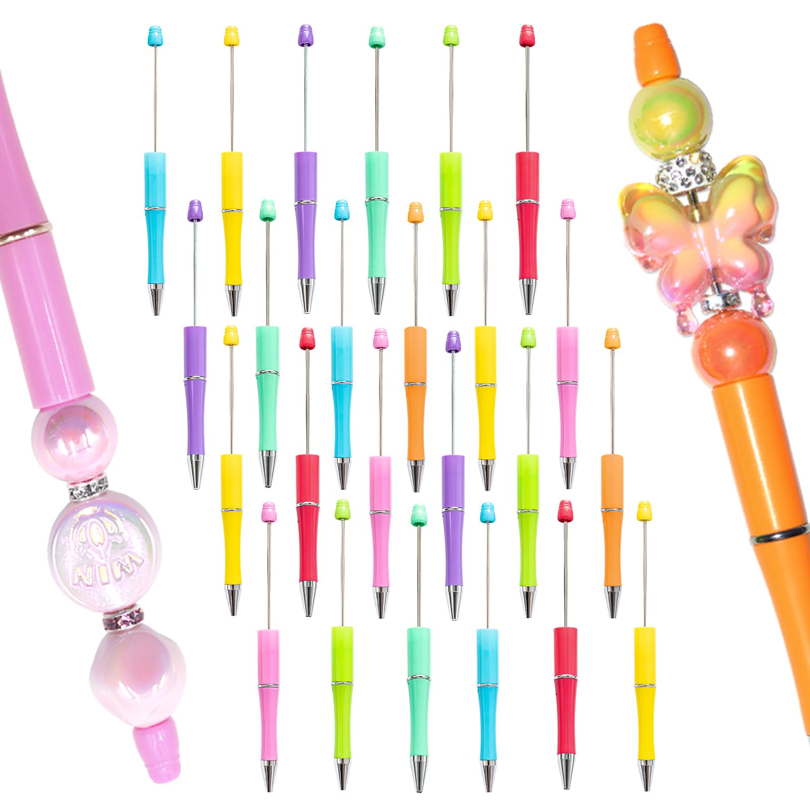 Amazon.com: hesong 15 Pieces Beadable Pens - Beaded Pens Sweet Plastic ...