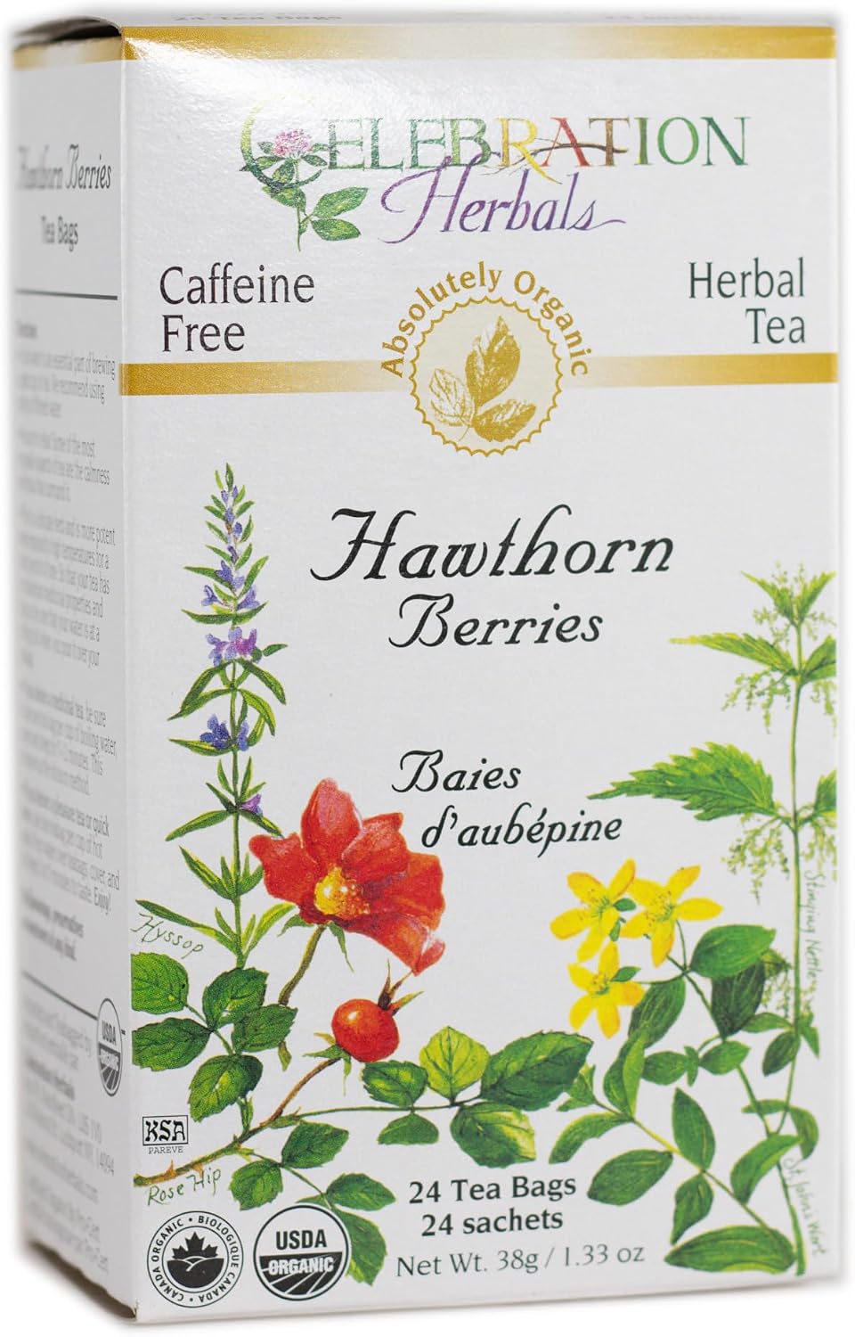Celebration Herbals Organic Hawthorn Berry Tea – Organic, Kosher (38g ...