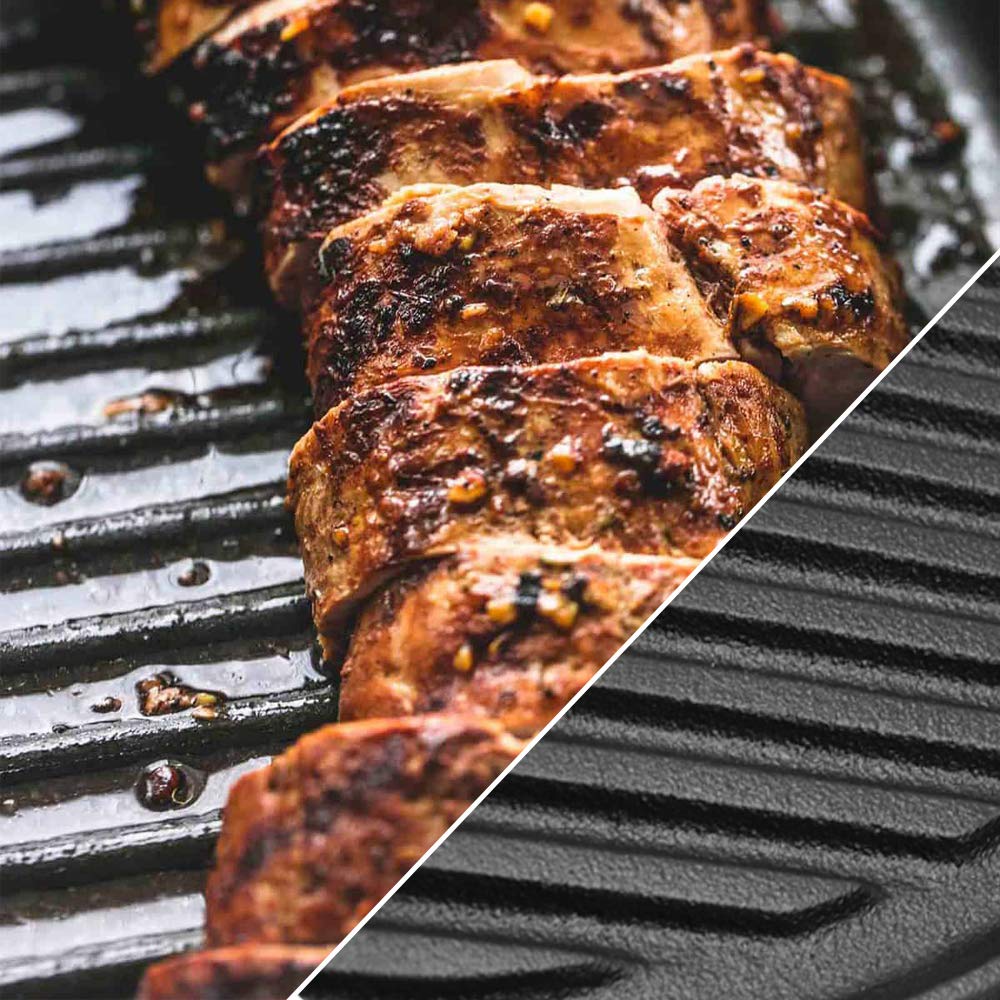 Snapklik.com : Reversible 12-Inch Double Handled Cast Iron Stovetop ...