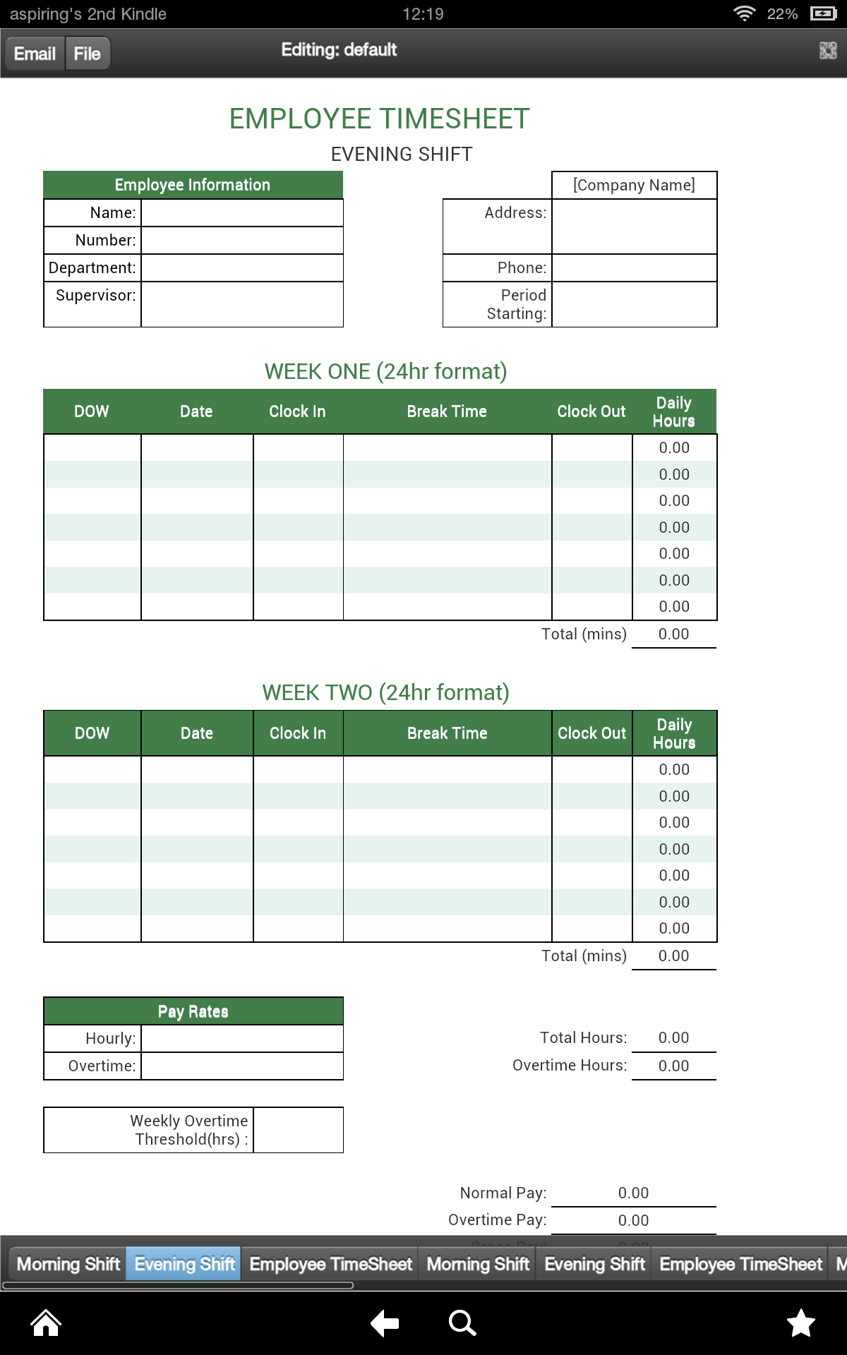 Employee Timesheets - App on the Amazon Appstore
