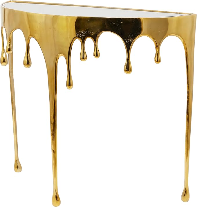 Amazon.com: Deco 79 Aluminum Drip Console Table with Melting Designed ...