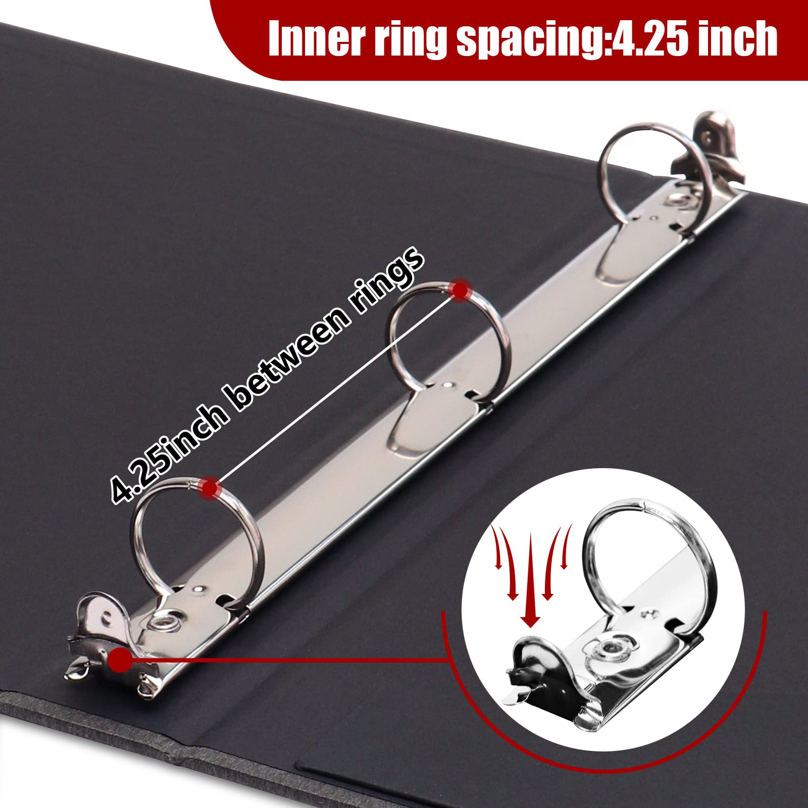 Snapklik.com : Vienrose 3 Ring Binder 1 Inch Round Rings Durable Binder