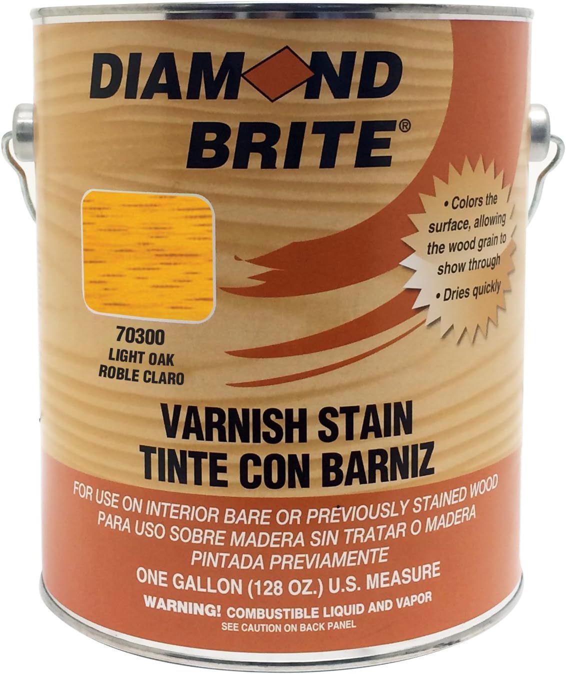 Diamond Brite Varnish Stain 70300-1, Interior Wood Finish Enhances ...
