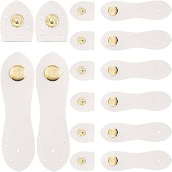 Amazon.com: Pndeyo 8 Sets Leather Snap Buckle Closures, Sew On Leather ...