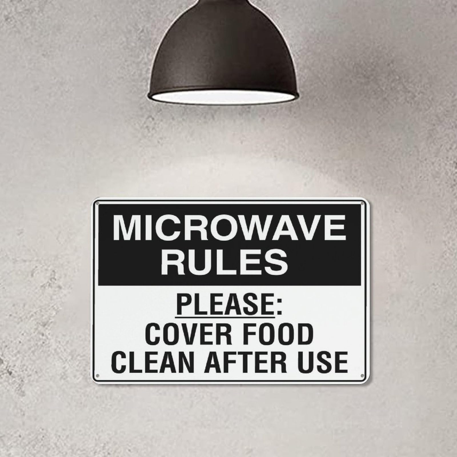 Microwave Rules Sign