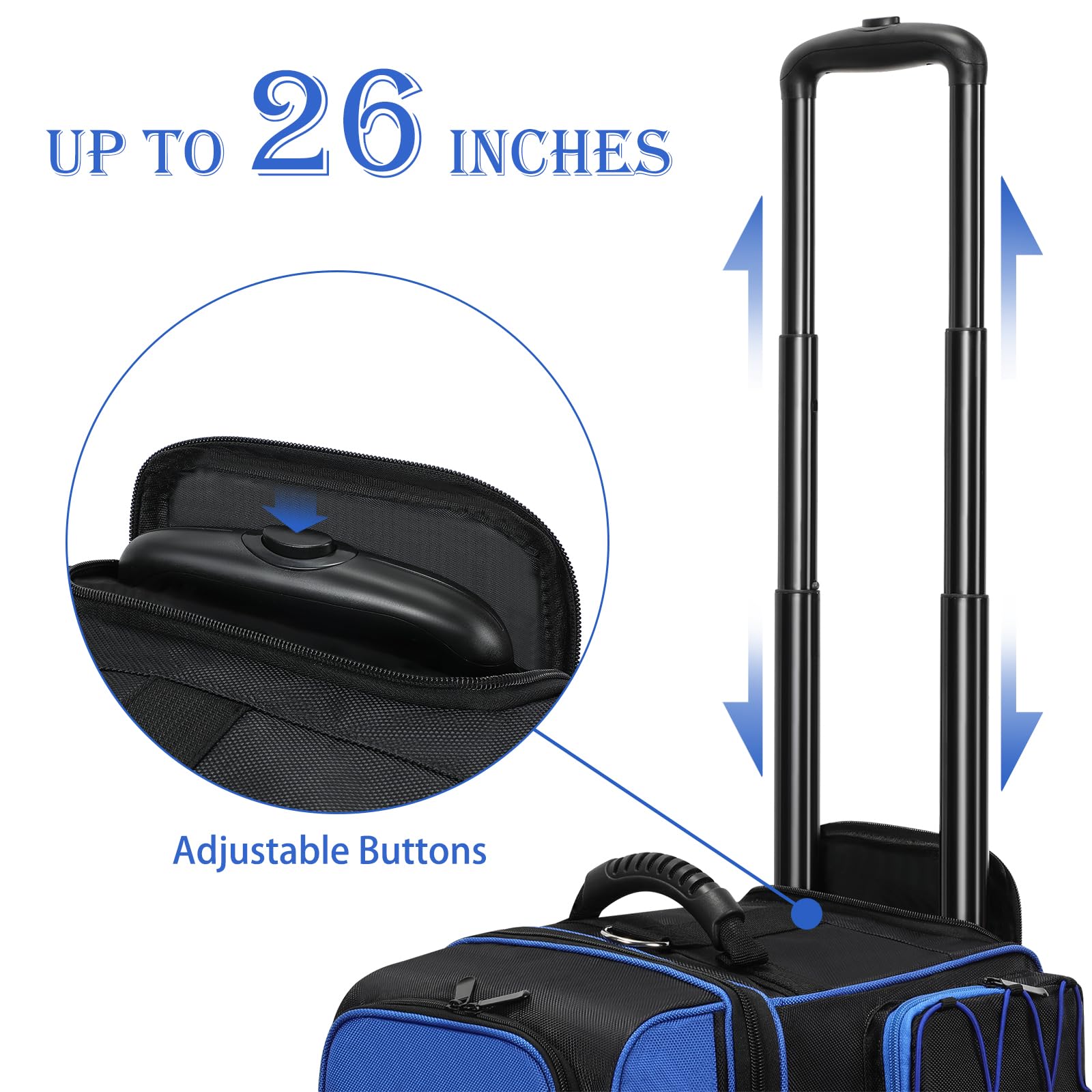 Large 2 Ball Bowling Bag With Rollers?with Fixed Bowling Ball Device ...