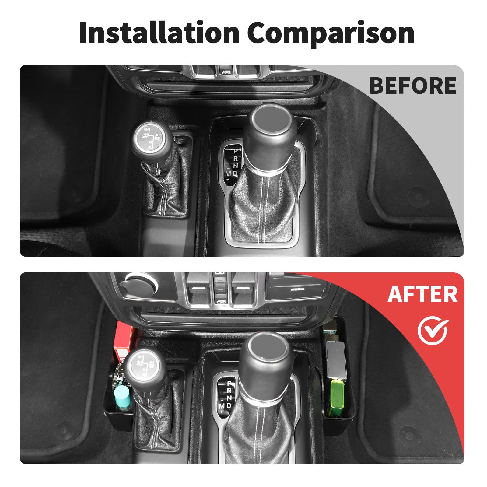 Snapklik.com : Gear Shift Shifter Storage Box Gear Tray Coin Organizer Center Consoles ...