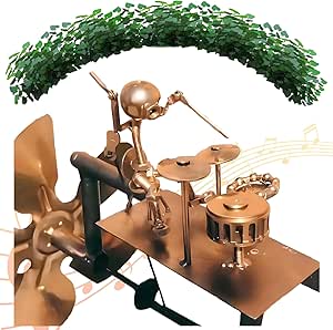 Amazon.com: Handmade Metal Drummer Windmill – 2025 Rockin' Kinetic Wind ...