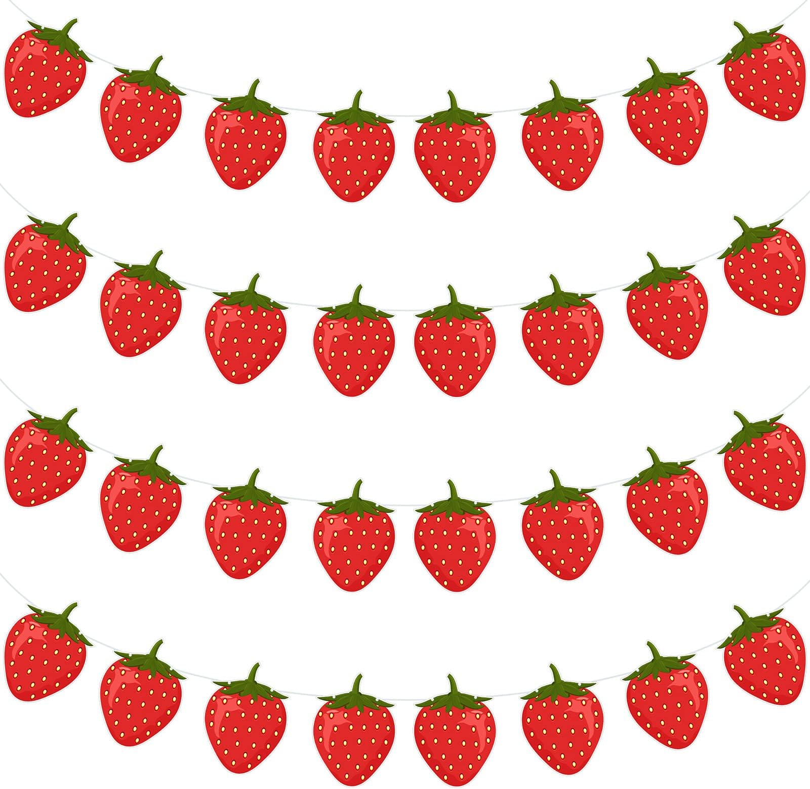 Amazon.com: Strawberry Party Banners Strawberry Birthday Decoration ...