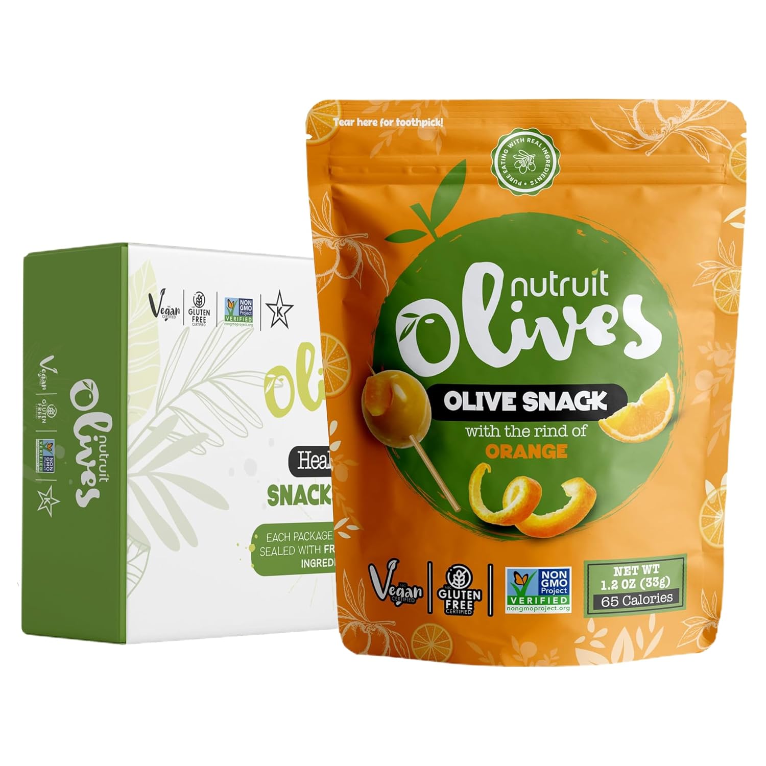 Amazon.com: Nutruit Olives Snacks - Pitted Olives with Rind of Orange ...