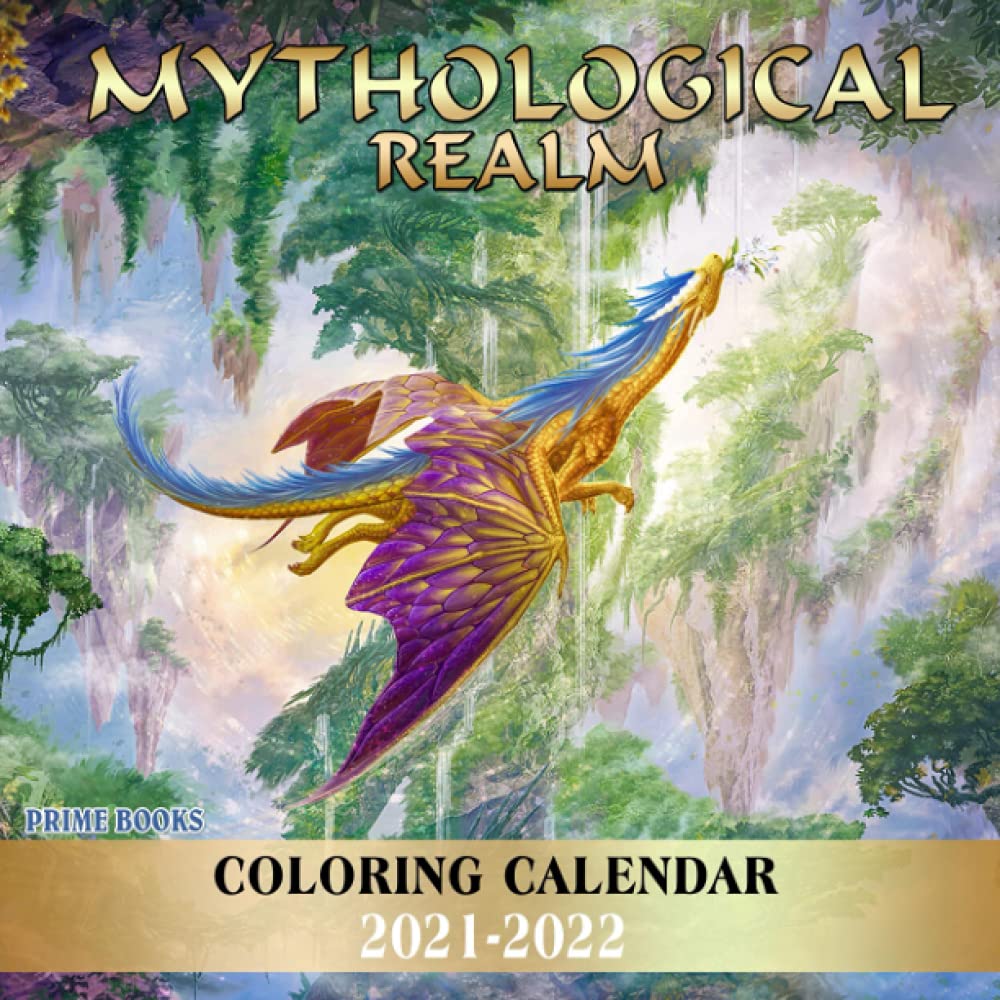 Amazon.com: Mythological Realm Coloring Calendar 2021-2022: 2022 ...