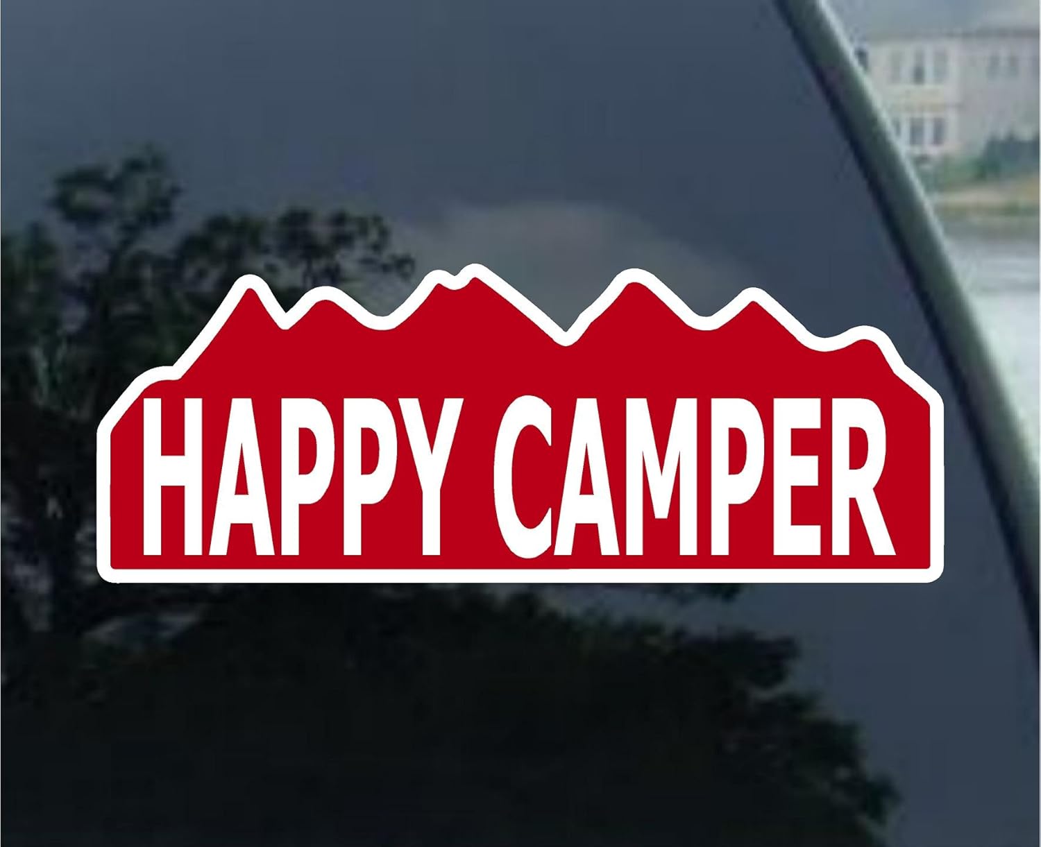 Amazon.com: Vinyl USA Decals Happy Camper Funny Camping Bumper Sticker ...