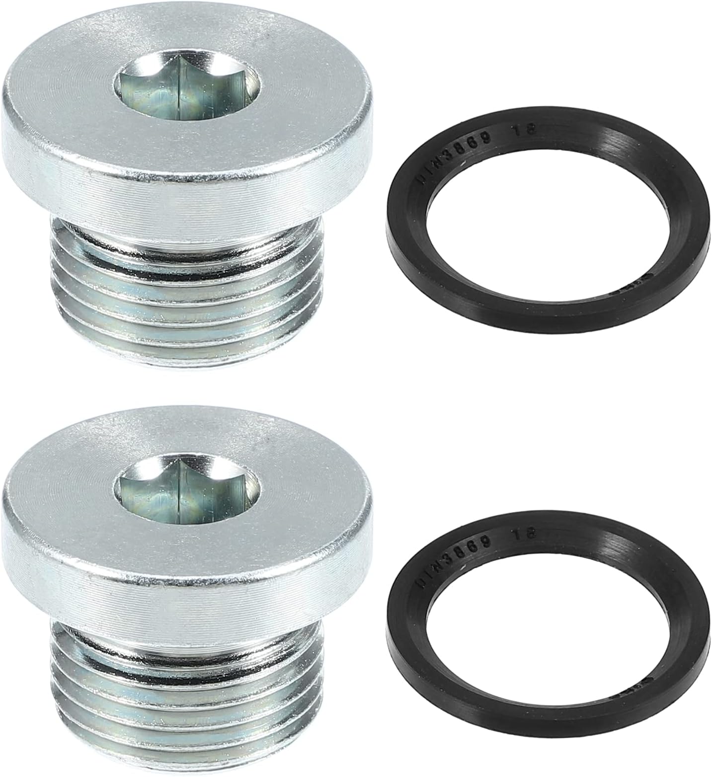 Amazon.com: X AUTOHAUX 4 Pcs M12x1.75 Steel Engine Oil Drain Plug Screw ...