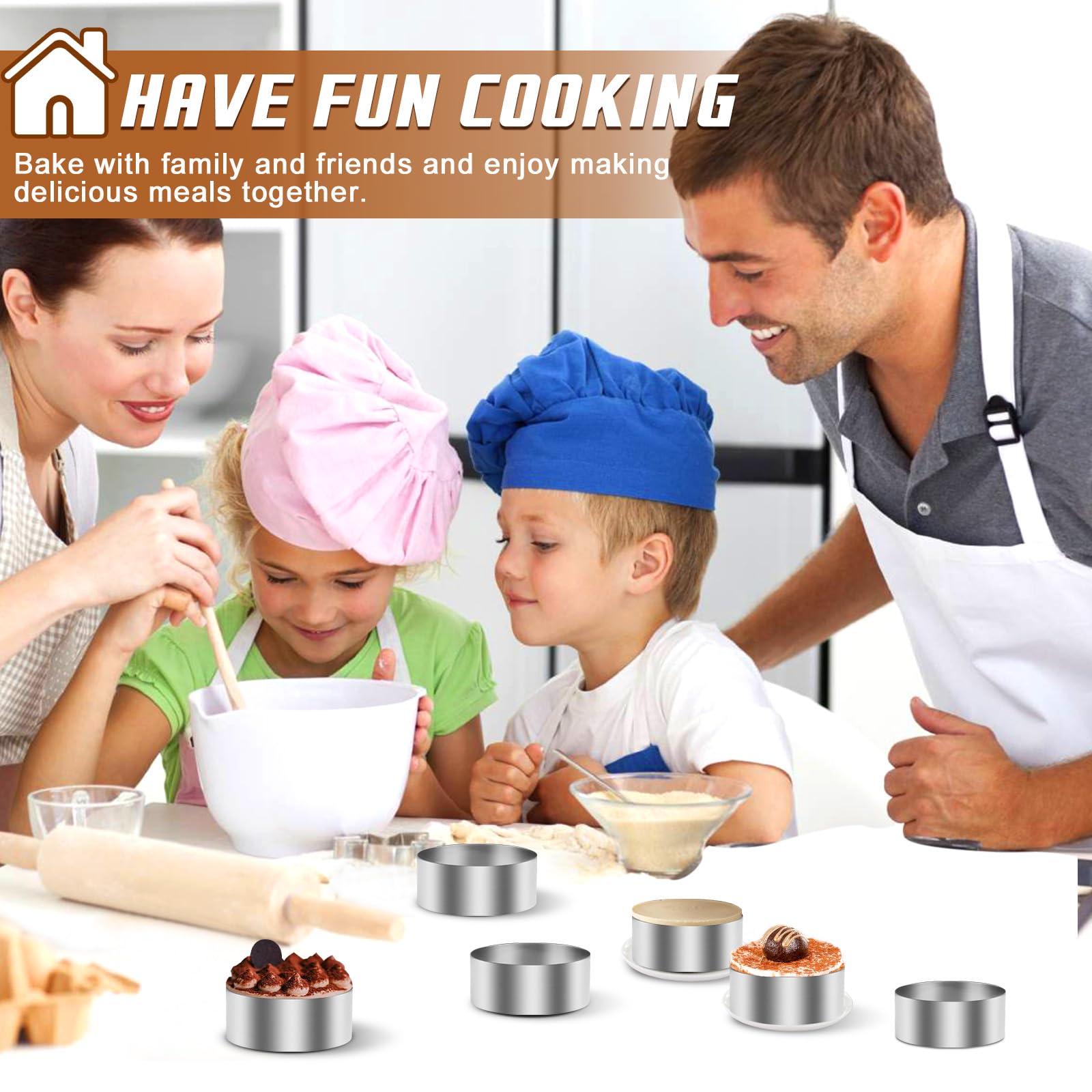 Snapklik.com : Round Cake Ring Mold,Stainless Steel Ring Molds For ...