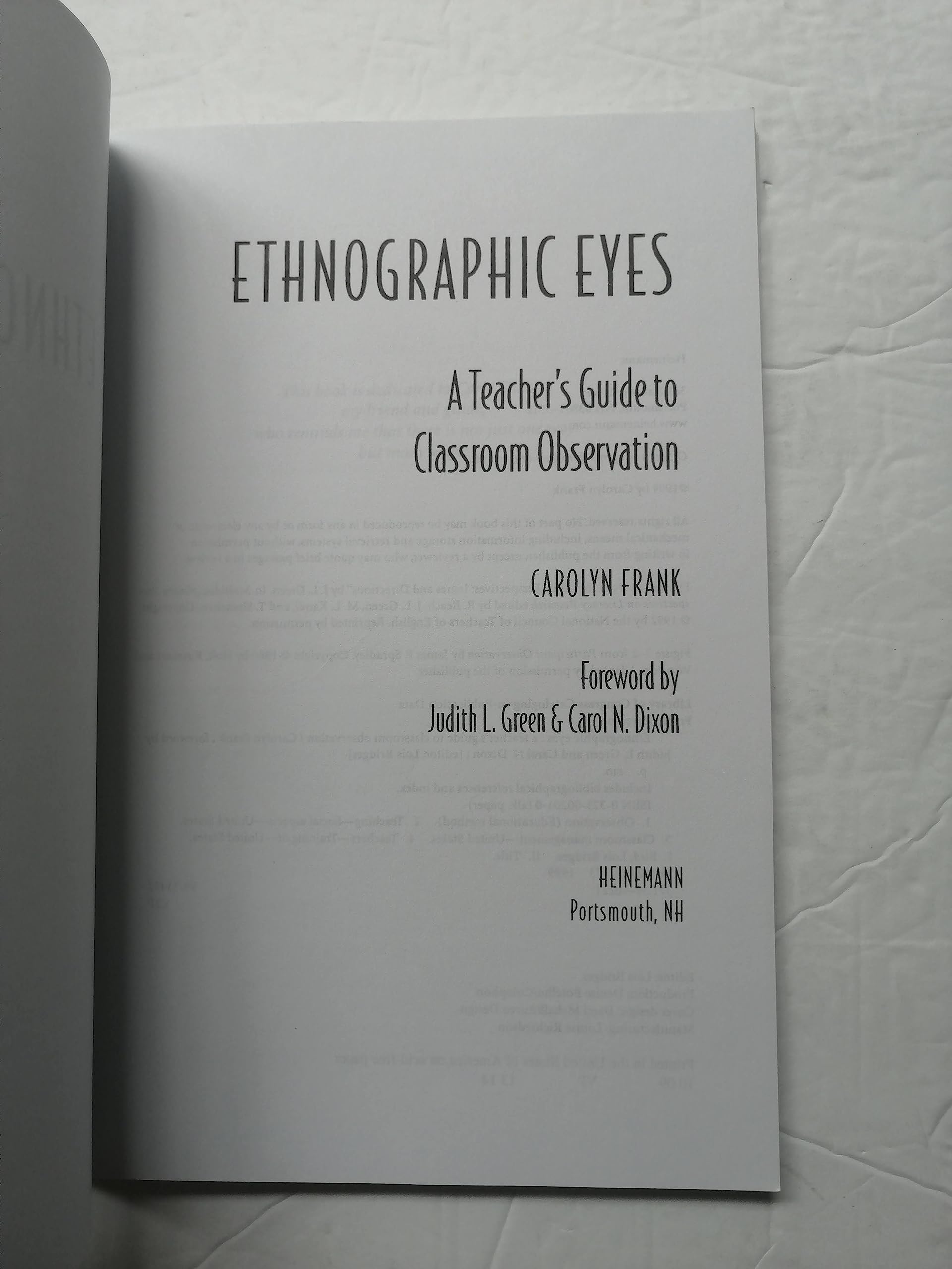 Snapklik.com : Ethnographic Eyes: A Teachers Guide To Classroom Observation