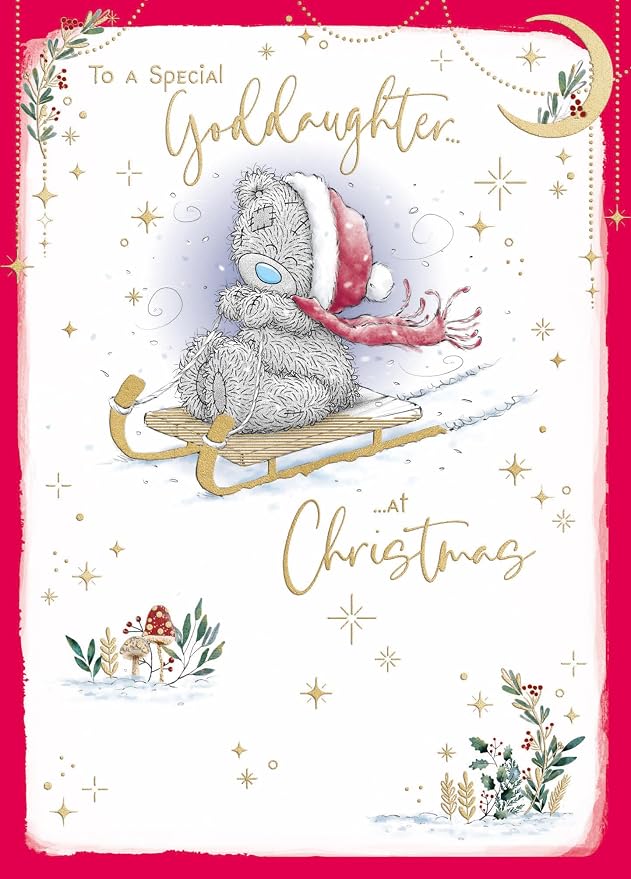Me To You Tatty Teddy Special Goddaughter Luxury Christmas Card With ...
