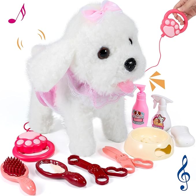 Amazon.com: GOBRILLFUN Remote Control Robot Dog, Electronic Plush Puppy ...