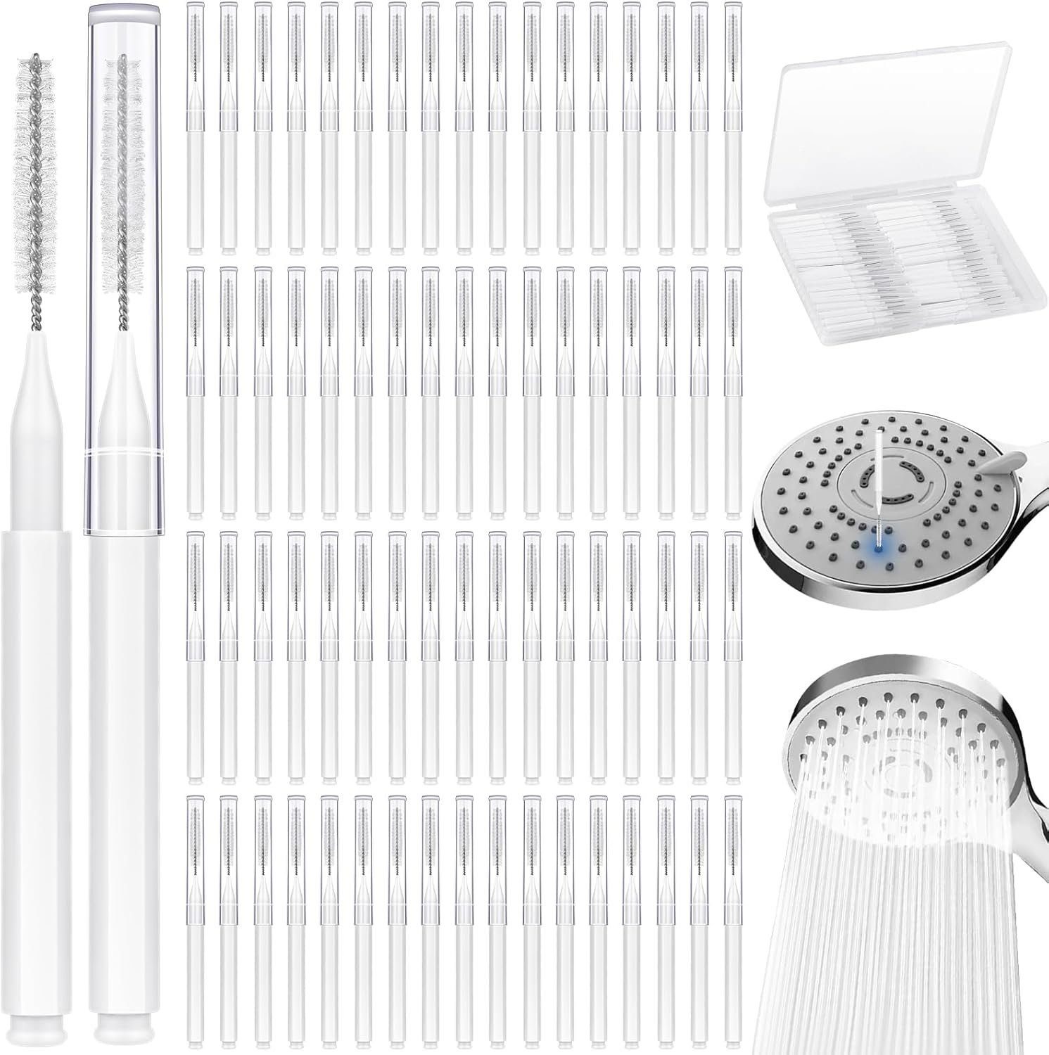 Amazon.com: MAPVOLUT 70 PCS Shower Head Cleaning Brush for Small Hole ...